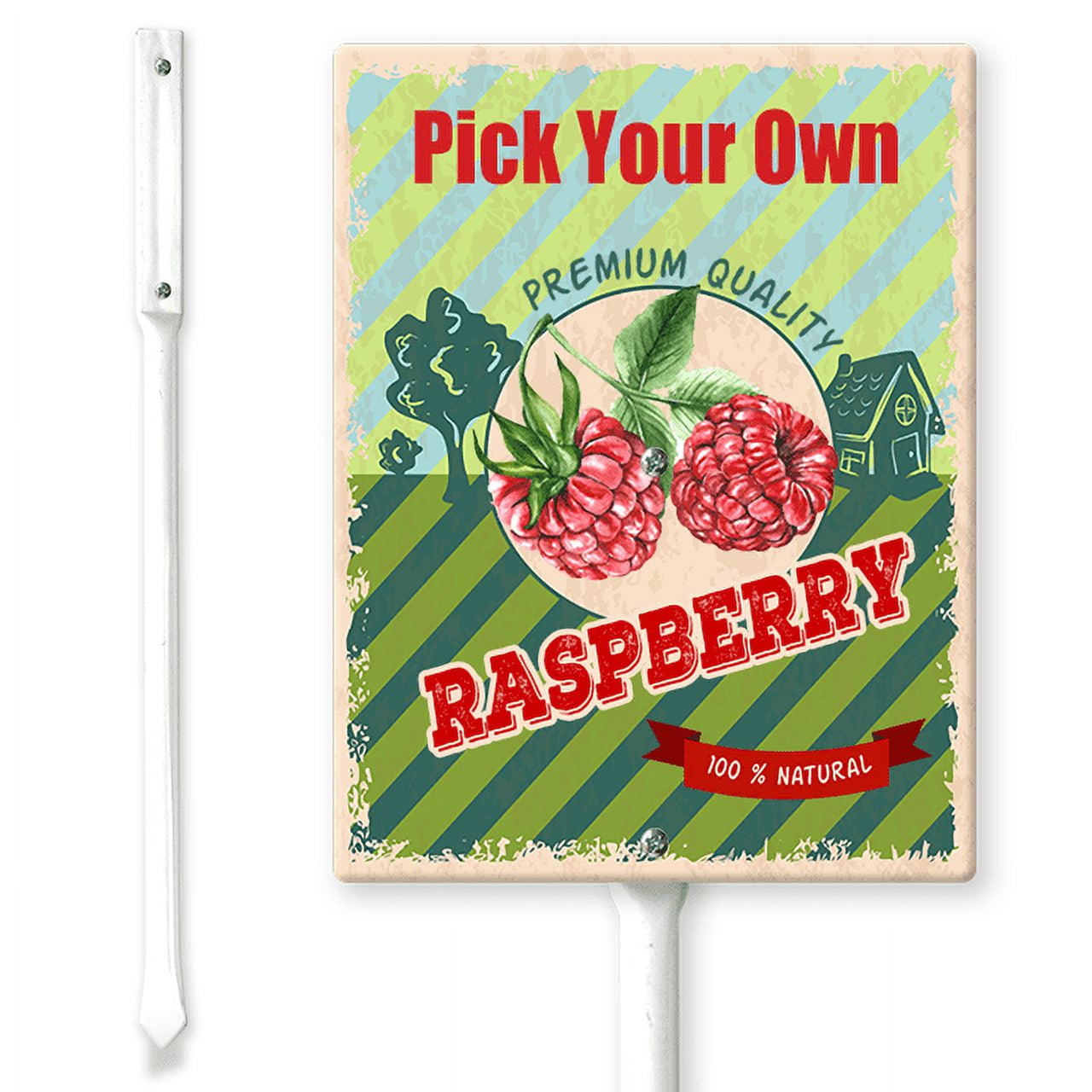 Ymaotrade Natural Organic Fruits Raspberry Pick Your Own Yard Sign with ...