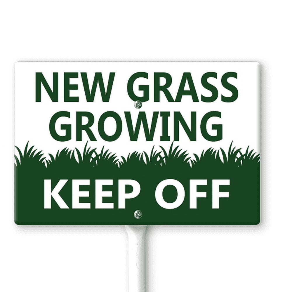 Ymaotrade New Grass Growing Keep Off Yard Sign with Stakes 12×8in ...