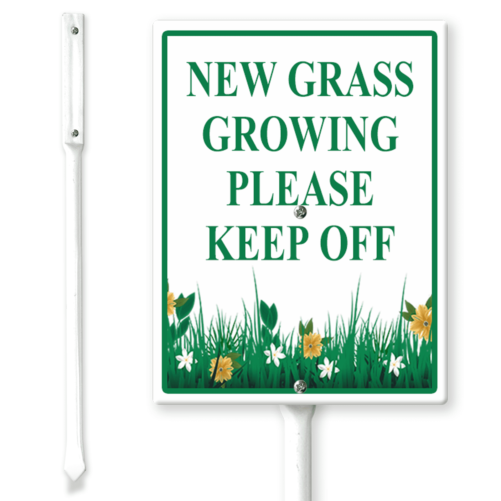 Ymaotrade New Grass Growing Keep Off Yard Sign with Stakes 8×12in ...