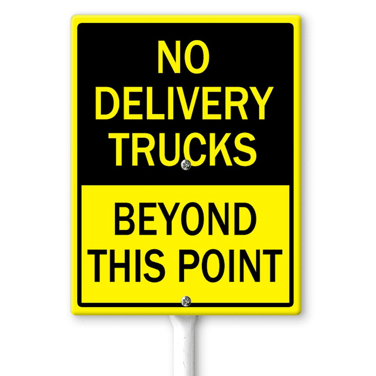 Ymaotrade No Delivery Trucks Beyond This Point Yard Sign with Stakes 4. ...