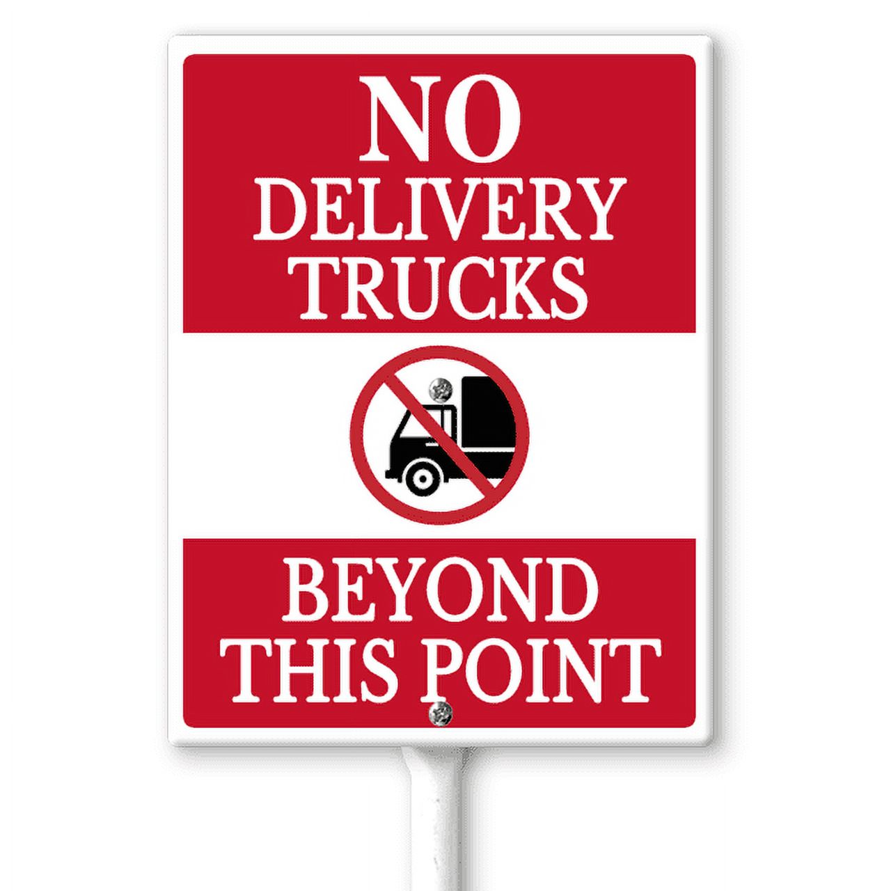 Ymaotrade No Delivery Trucks Beyond This Point Yard Sign with Stakes 7× ...