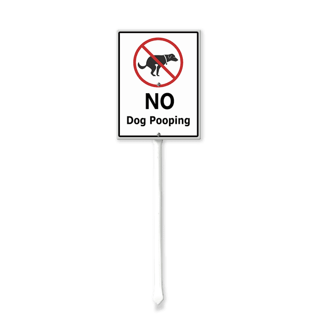 Ymaotrade No Dog Pooping Signs for Yard with Stake, Sturdy Aluminum ...