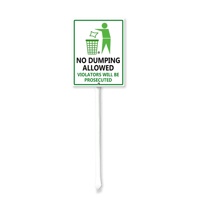 Ymaotrade No Dumping Allowed - Violators will be Prosecuted Sign with ...