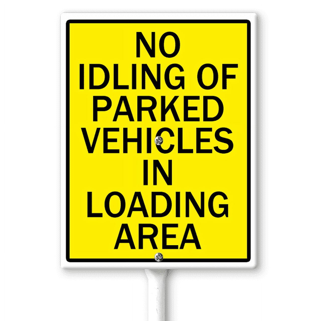 Ymaotrade No Idling of Parked Vehicles in Loading Area Yard Sign with ...