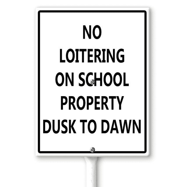 Ymaotrade No Loitering School Property Yard Sign with Stakes 7×8.8in ...