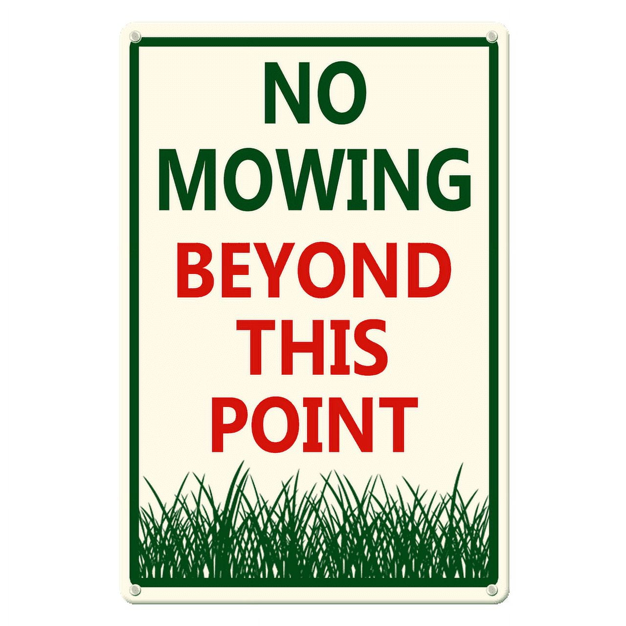 Ymaotrade No Mowing Beyond This Point Aluminium Sign, No Mow May Yard ...