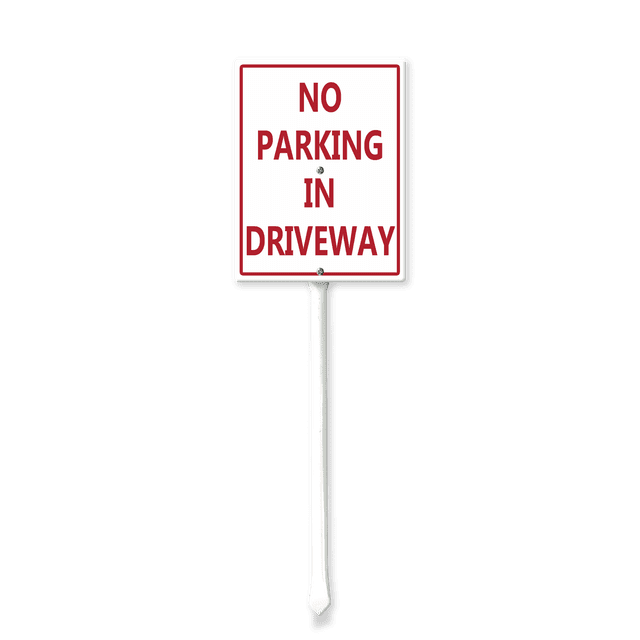 Ymaotrade No Parking in Driveway Sign with Stake 8in×12in, Street, Road ...