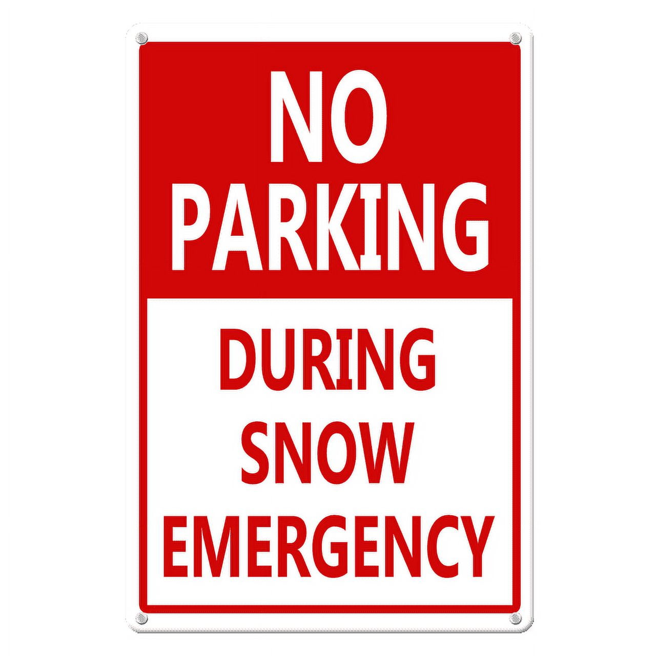 Ymaotrade No Parking During Snow Emergency Aluminium/Metal Sign 12×16in ...