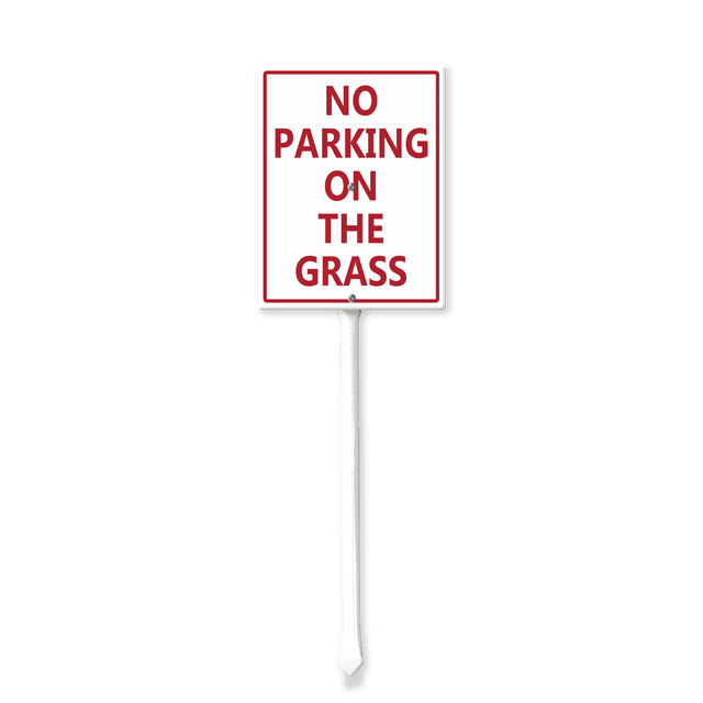 Ymaotrade No Parking On The Grass Signs with Stake 4.6in×6in, Sturdy ...