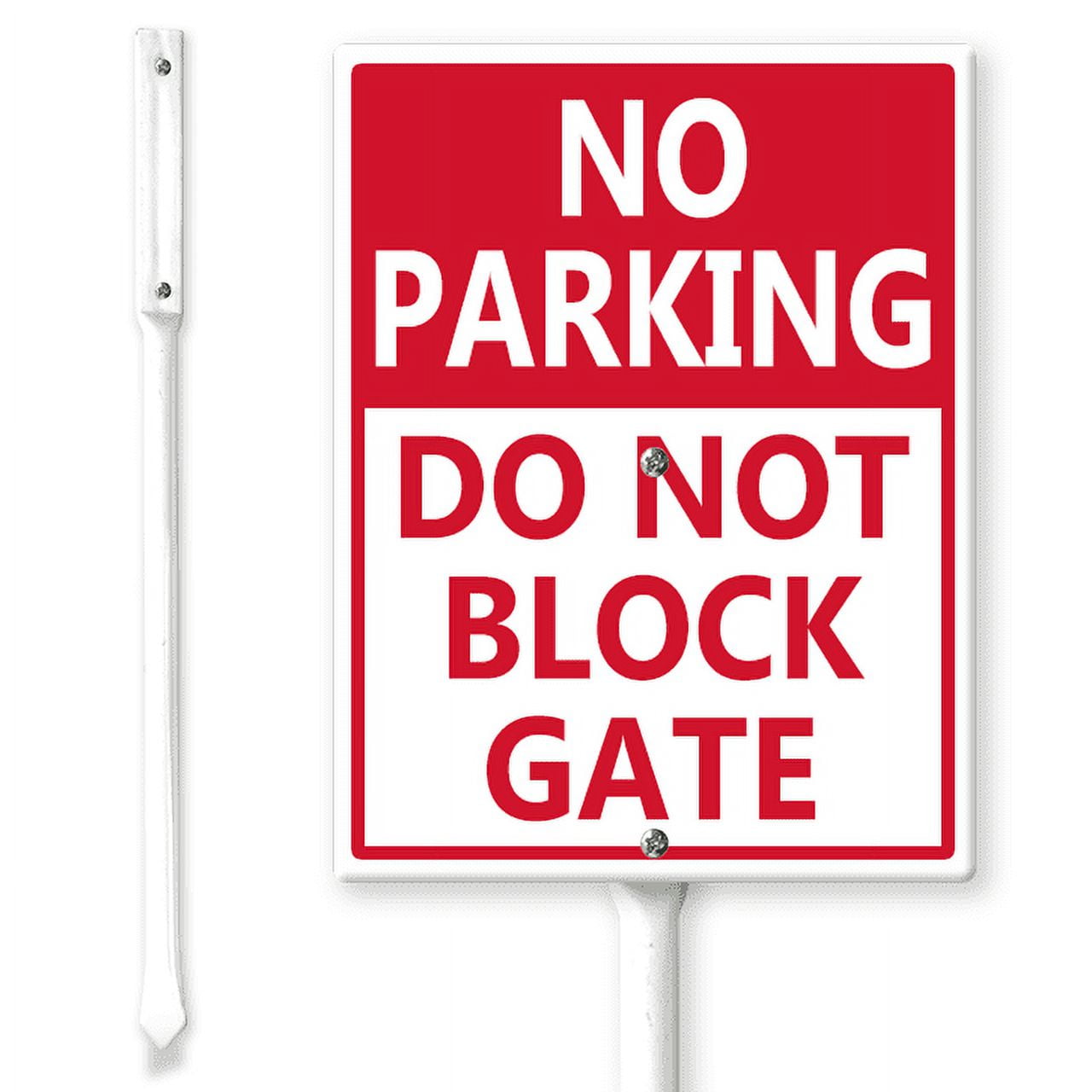 Ymaotrade No Parking Sign, Do Not Block Gate Yard Sign with Stakes 8in× ...