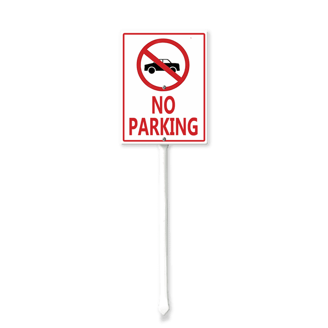 Ymaotrade No Parking Signs with Stake 7in×8.8in, Sturdy Aluminum Sign ...
