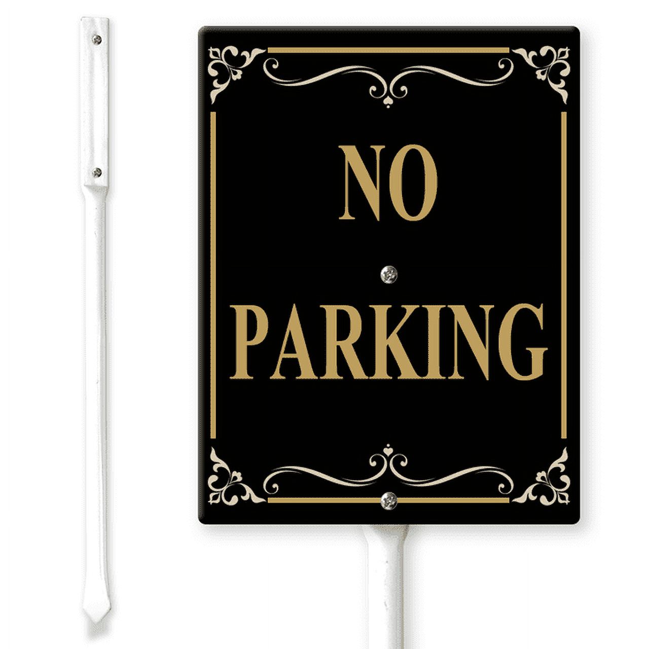 Ymaotrade No Parking Yard Sign with Stakes 7×8.8in, Sturdy Aluminum ...