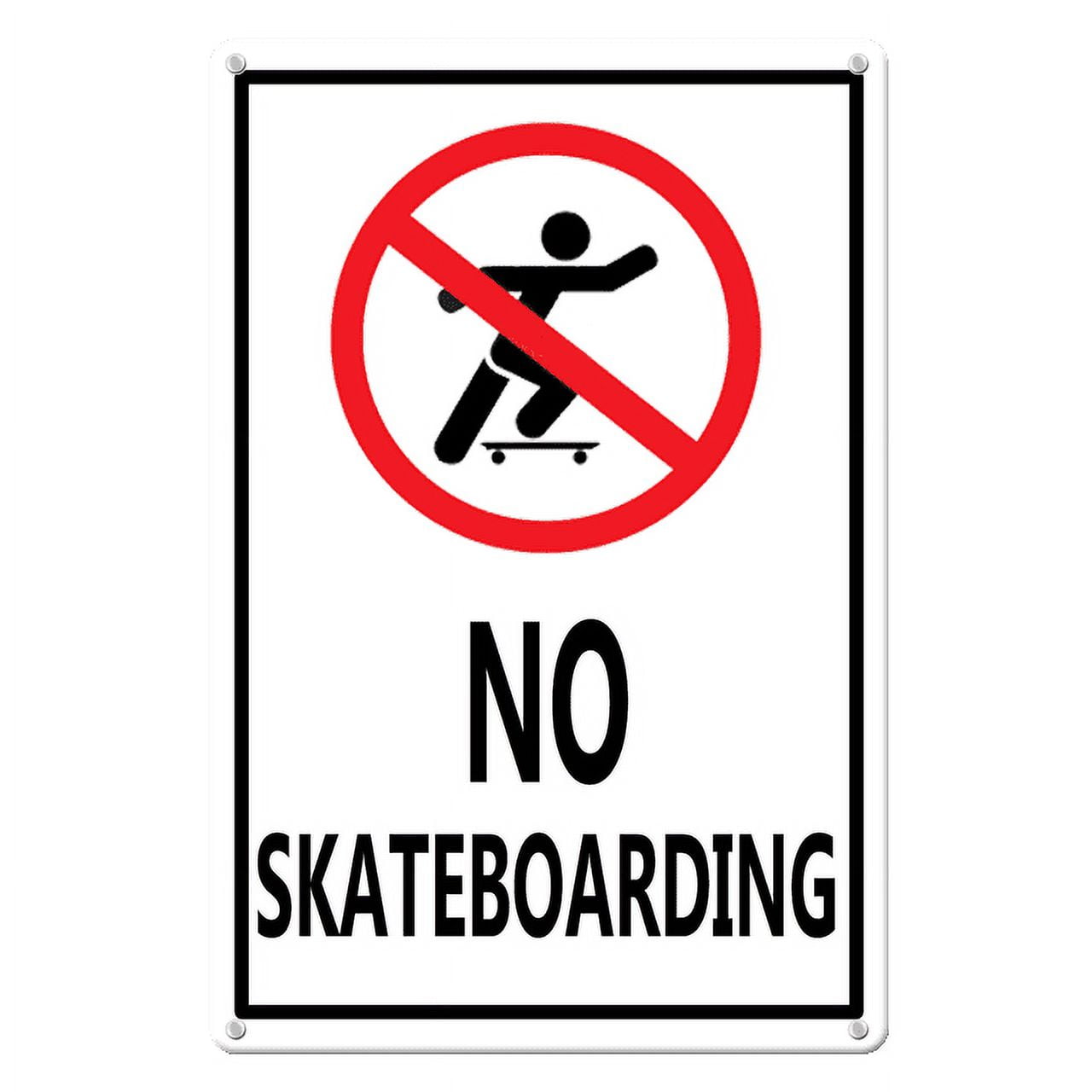 Ymaotrade No Skateboarding Aluminium/Metal 12×16in, Sturdy Aluminum ...
