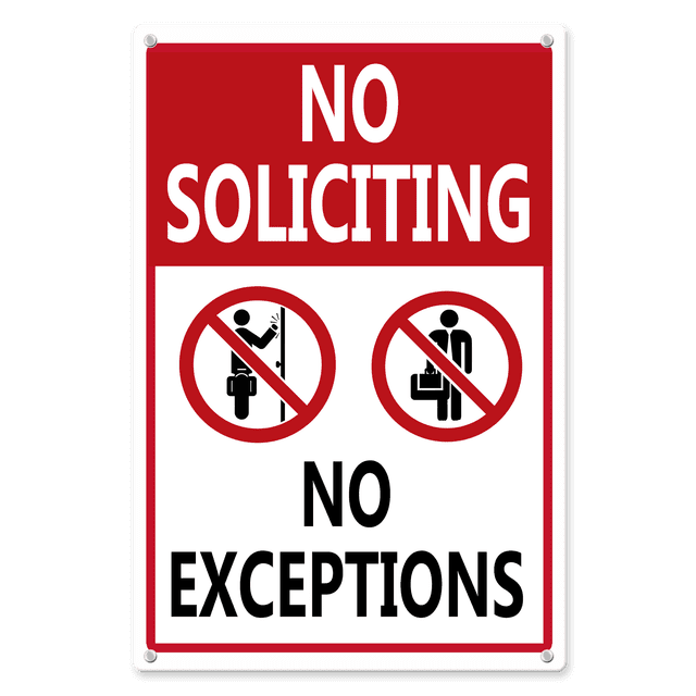 Ymaotrade No Soliciting No Exceptions Yard Aluminum Signs 5×8in, Sign ...