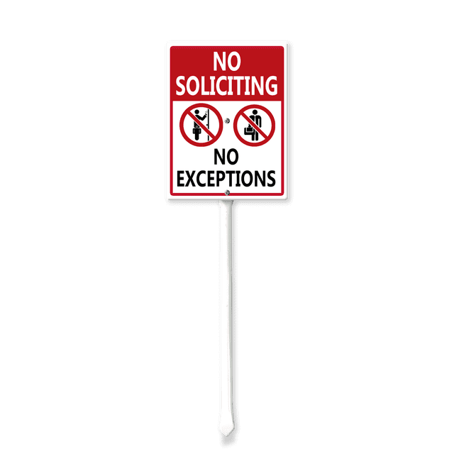 Ymaotrade No Soliciting No Exceptions Yard Sign with Stakes 8in×12in ...