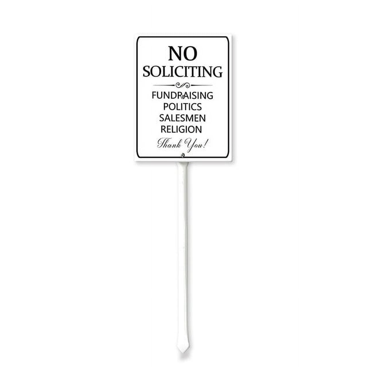 Ymaotrade No Soliciting Sign for House Aluminum Durable Metal Rust Free ...