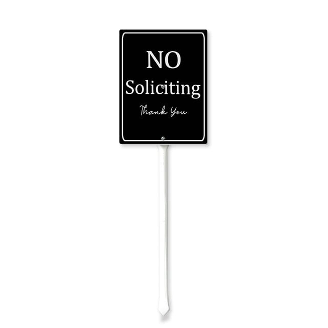 Ymaotrade No Soliciting Sign for Yard, Aluminum Rust Free, All Metal ...
