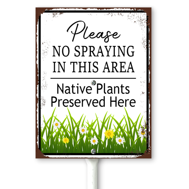 Ymaotrade No Spraying In This Area Yard Sign with Stakes 8×12in, Sturdy ...