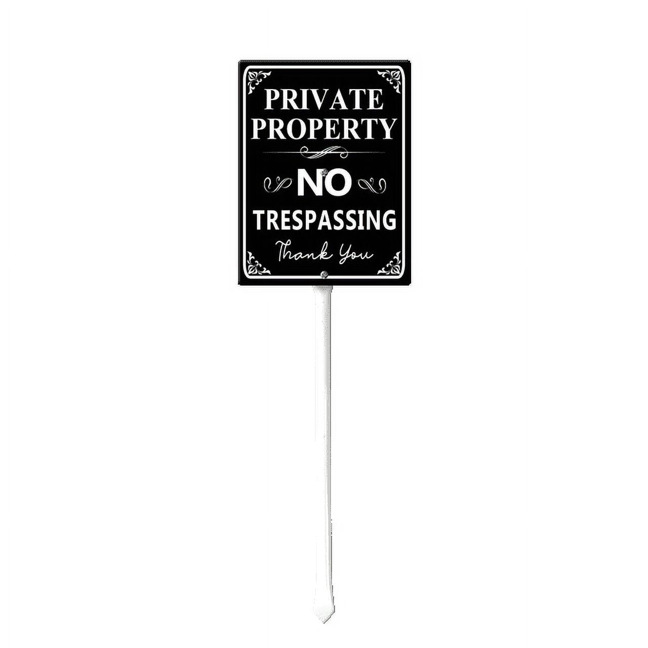 Ymaotrade No Trespassing Signs for Yard with Stake, Sturdy Aluminum ...