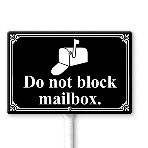 Ymaotrade Notice Do Not Block Mailbox. Parking Yard Sign with Stakes 20 ...