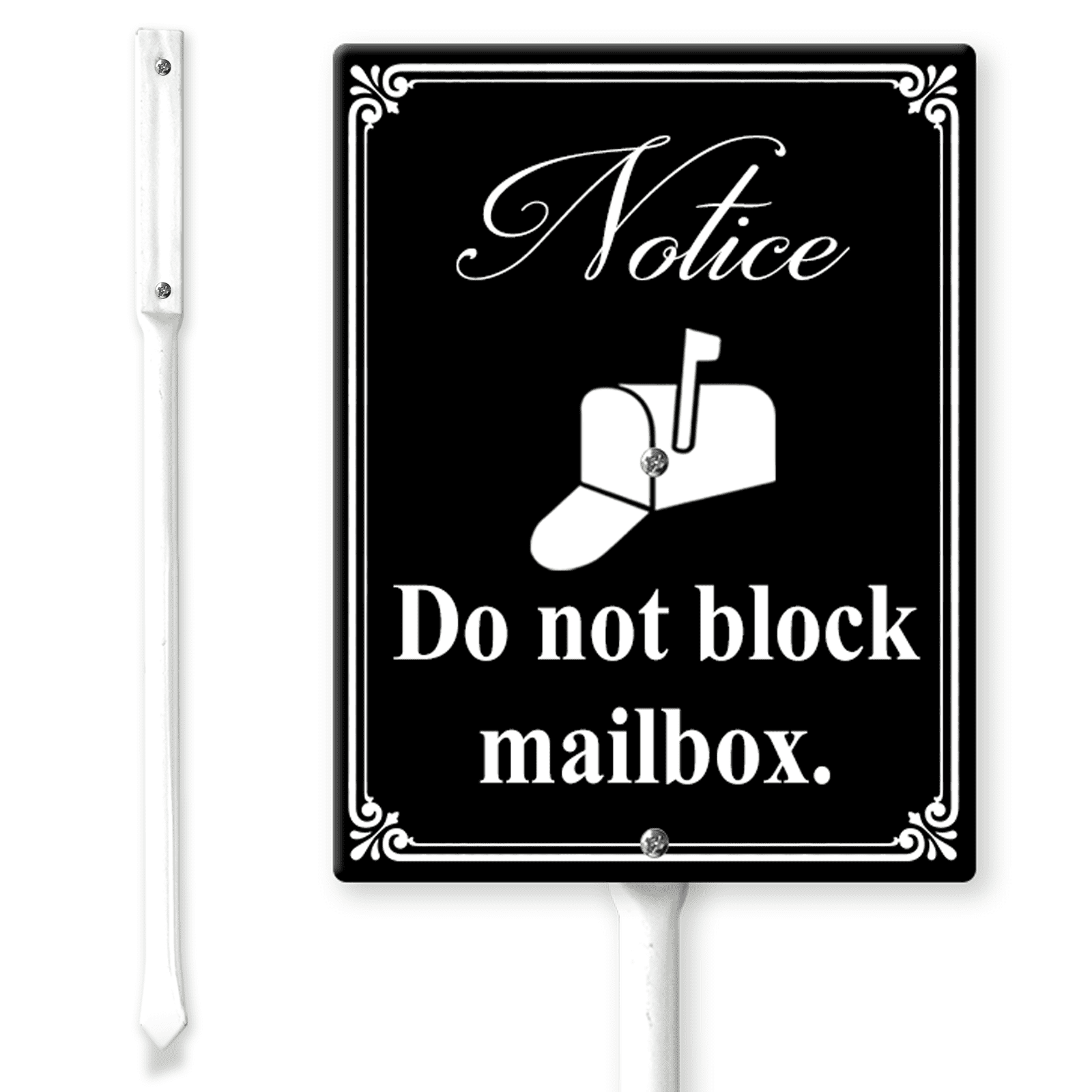 Ymaotrade Notice Do Not Block Mailbox. Parking Yard Sign with Stakes 4. ...