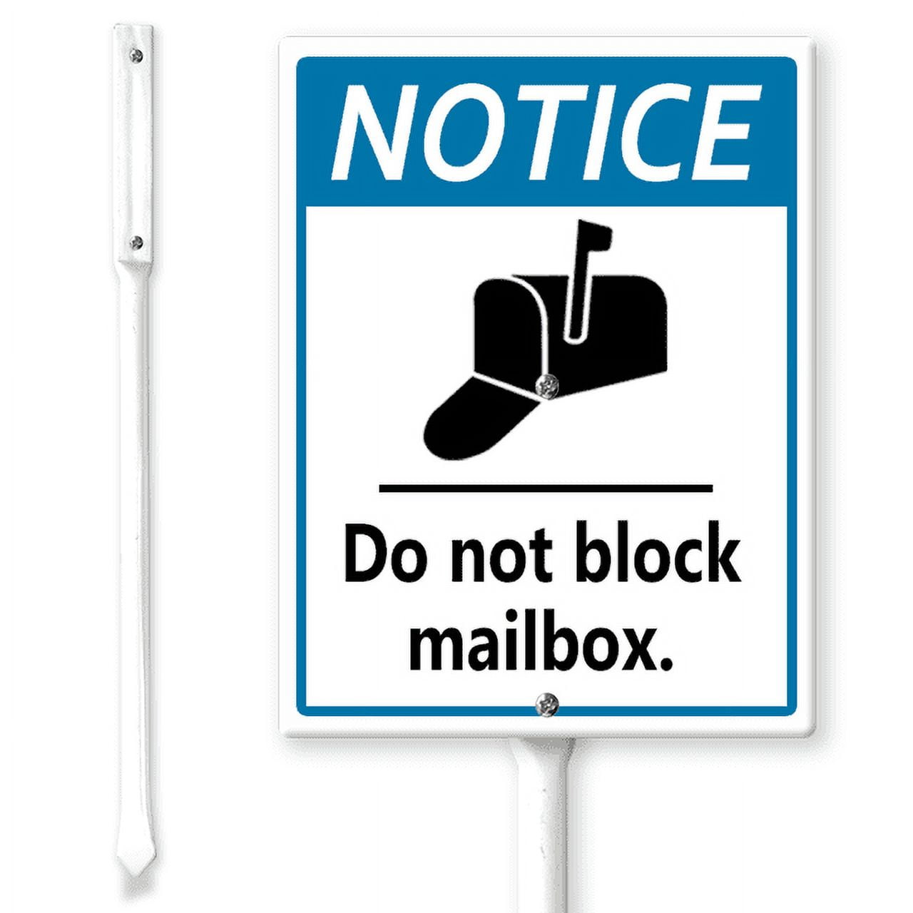 Ymaotrade Notice Do Not Block Mailbox. Parking Yard Sign with Stakes 4. ...