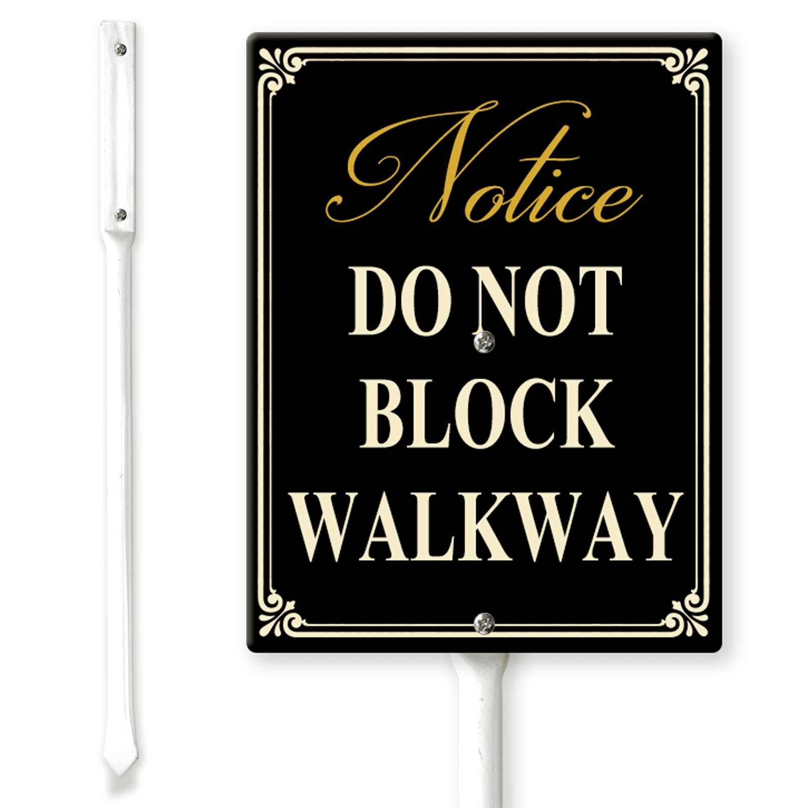 Ymaotrade Notice Do Not Block Walkway Yard Sign with Stakes 4.6×6in ...