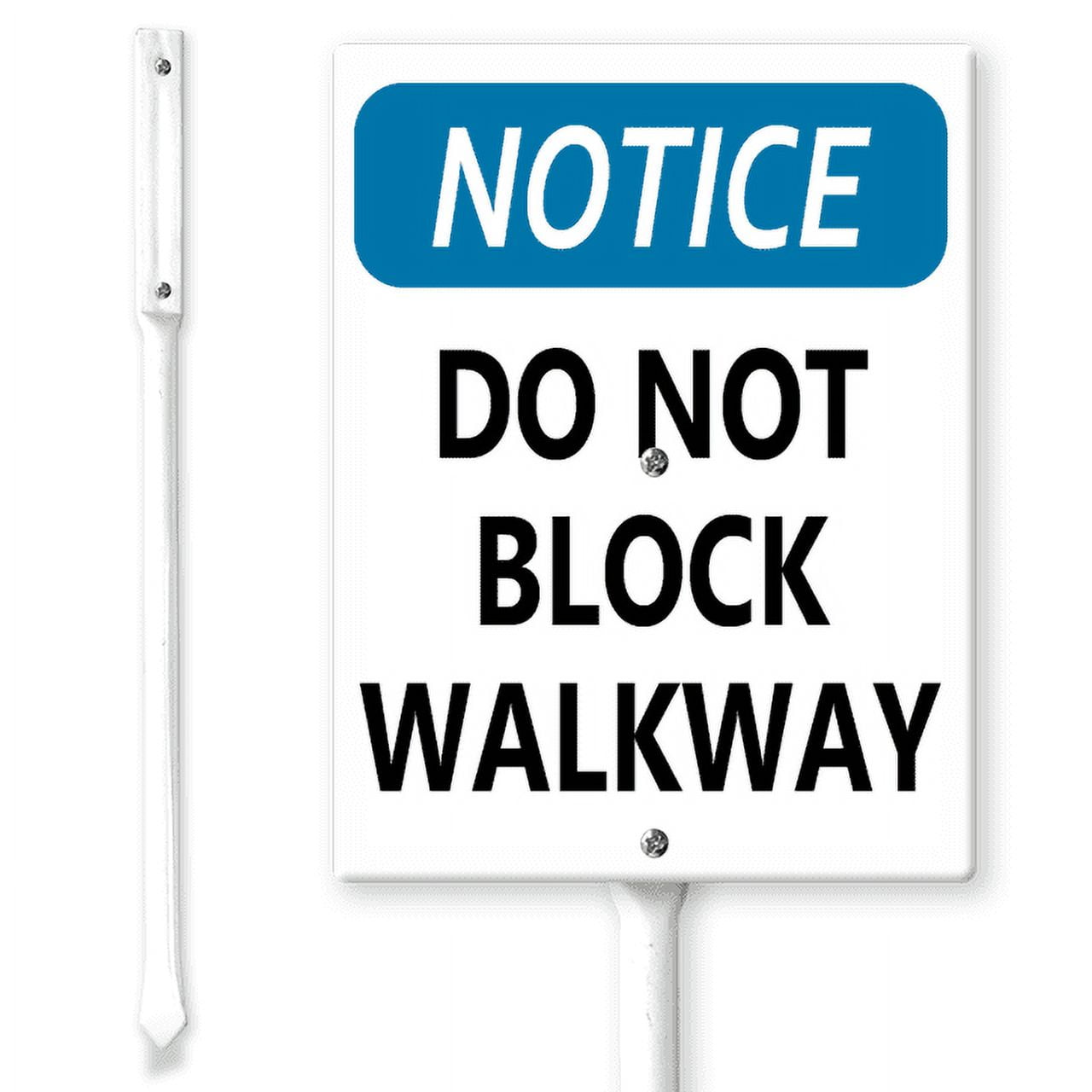Ymaotrade Notice Do Not Block Walkway Yard Sign with Stakes 7×8.8in ...