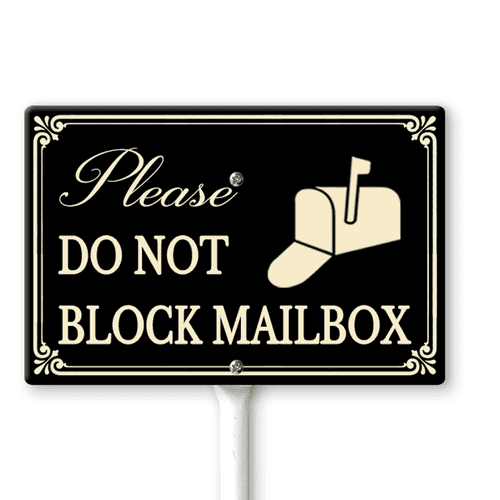 Ymaotrade Notice Please Do Not Block Mailbox Yard Sign with Stakes 20× ...