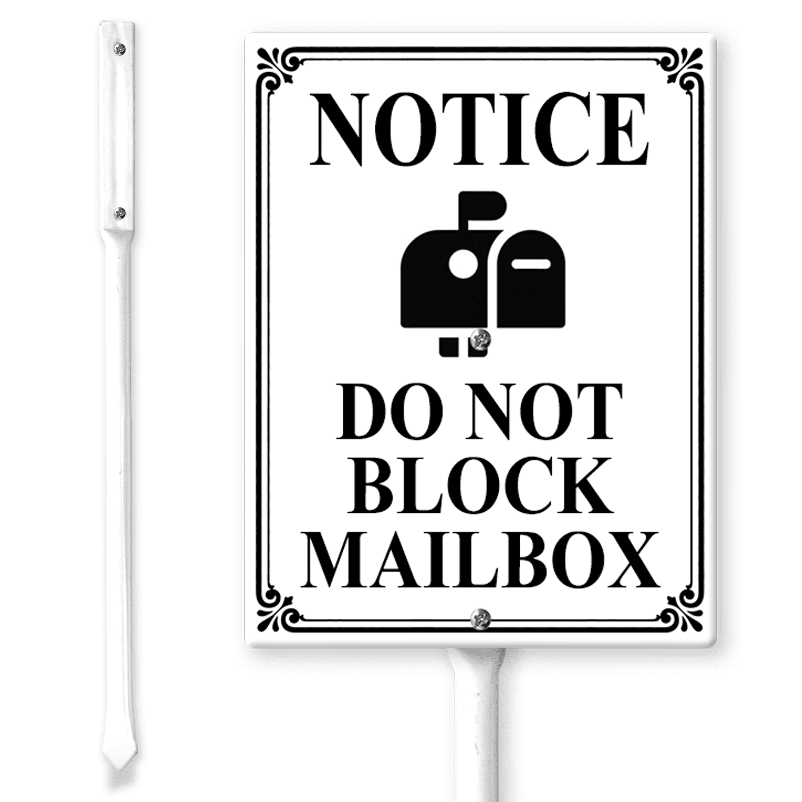 Ymaotrade Notice Signs - Notice Do Not Block Mailbox Yard Sign with ...