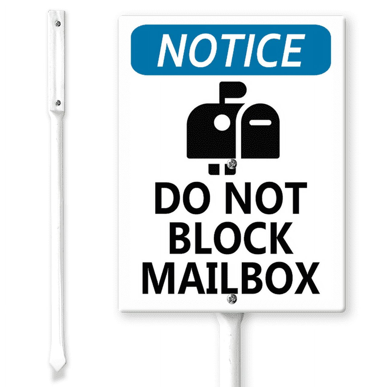 Ymaotrade Notice Signs - Notice Do Not Block Mailbox Yard Sign with ...