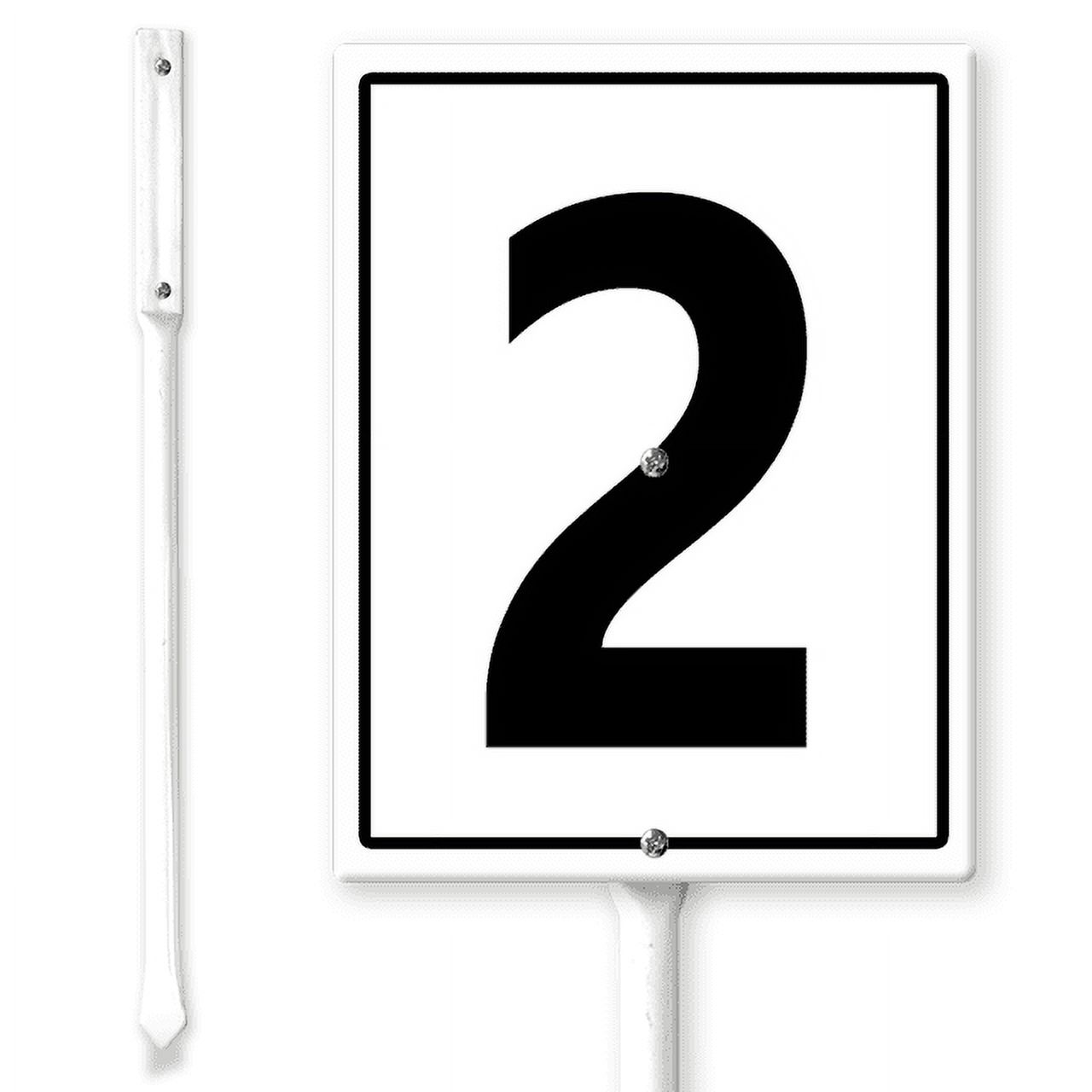 Ymaotrade Number 2 Yard Sign, House Number Address Yard Sign with ...