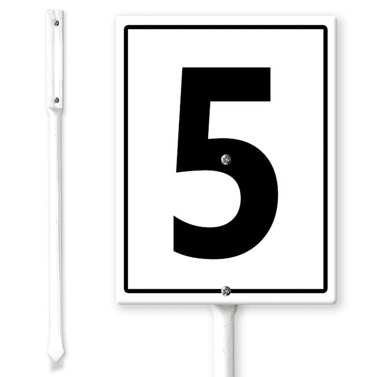 Ymaotrade Number 5 Yard Sign, House Number Address Yard Sign with ...