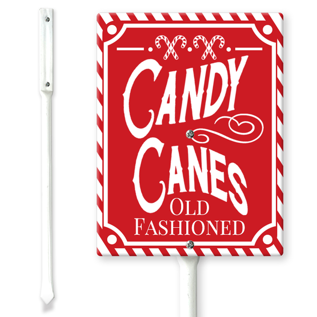 Ymaotrade Old Fashioned Candy Canes Yard Sign with Stakes 7in×8.8in ...