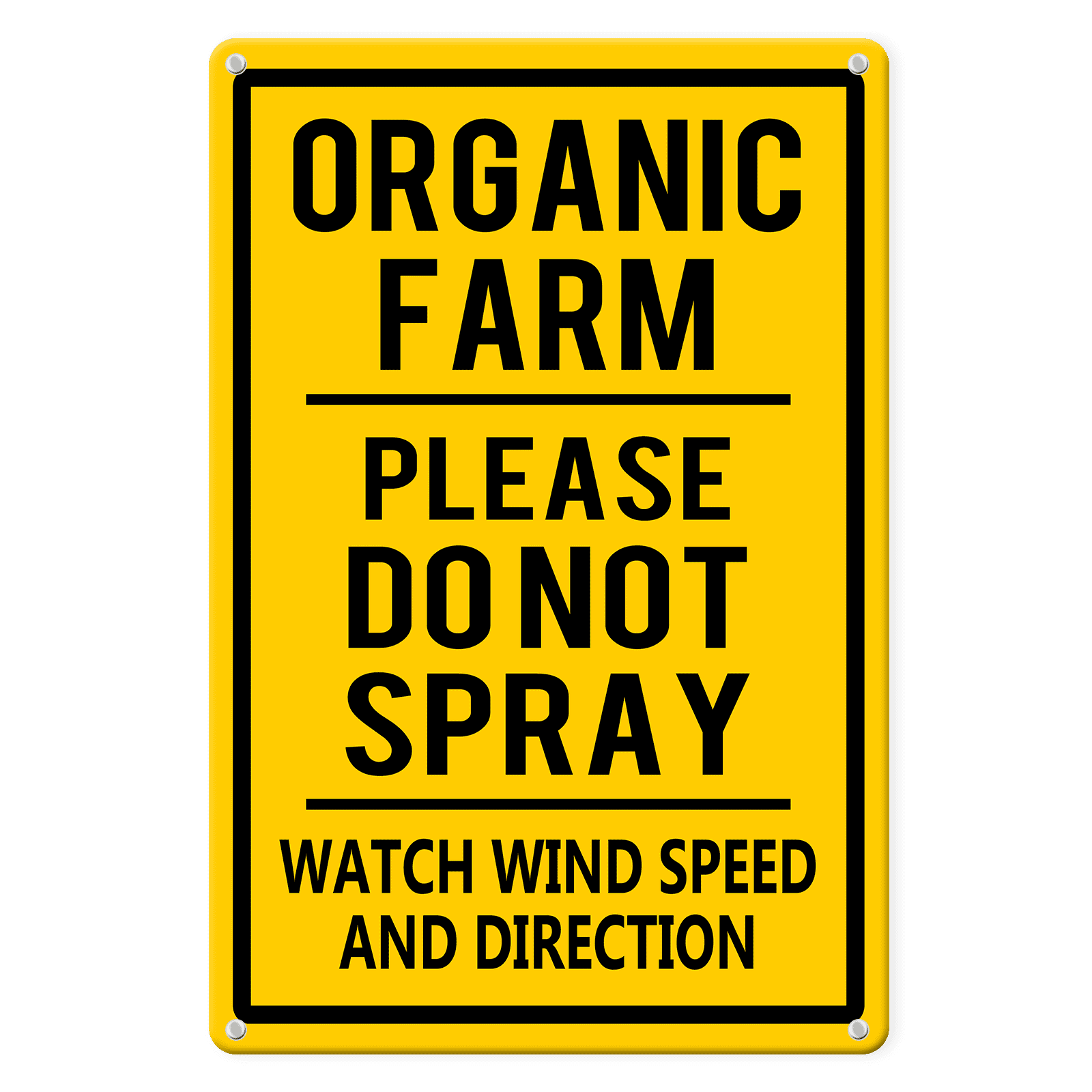 Ymaotrade Organic Farm, Please Do Not Spray, Watch Wind Speed And ...