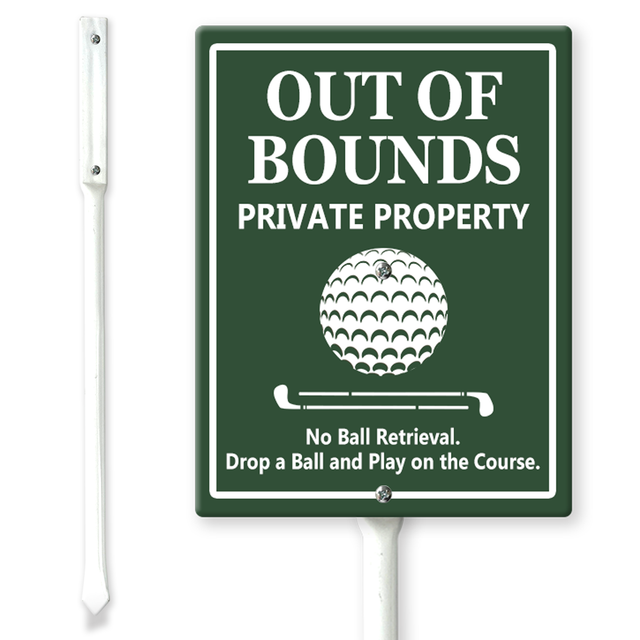 Ymaotrade Out Of Bounds No Ball Retrieval Private Property Yard Sign ...