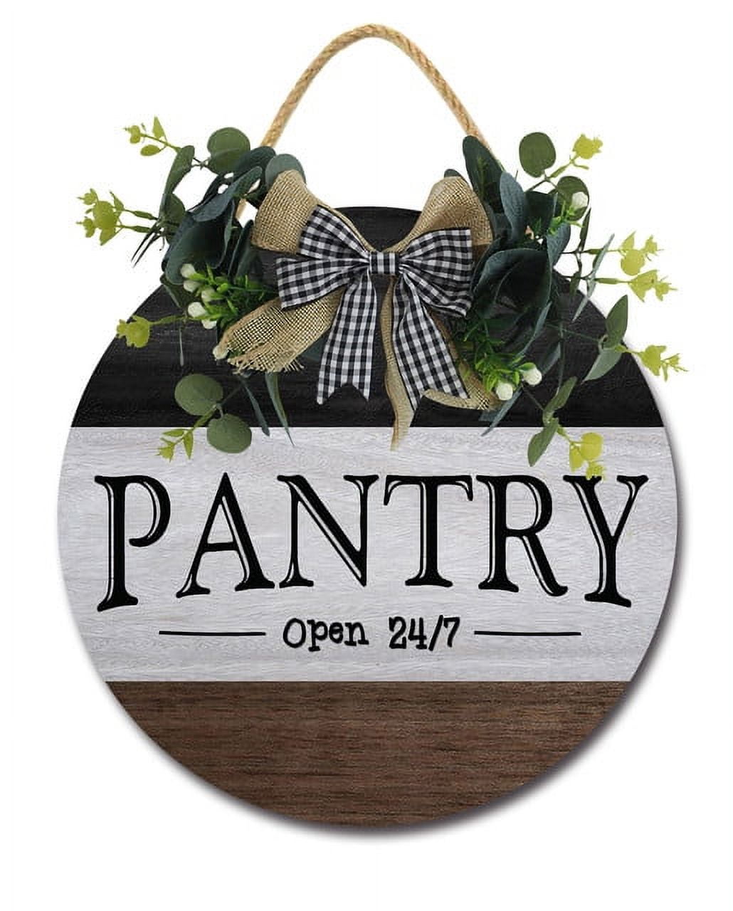 Ymaotrade Pantry Signs Wall Art, Farmhosue Pantry Wall Decor, Wood Wall ...