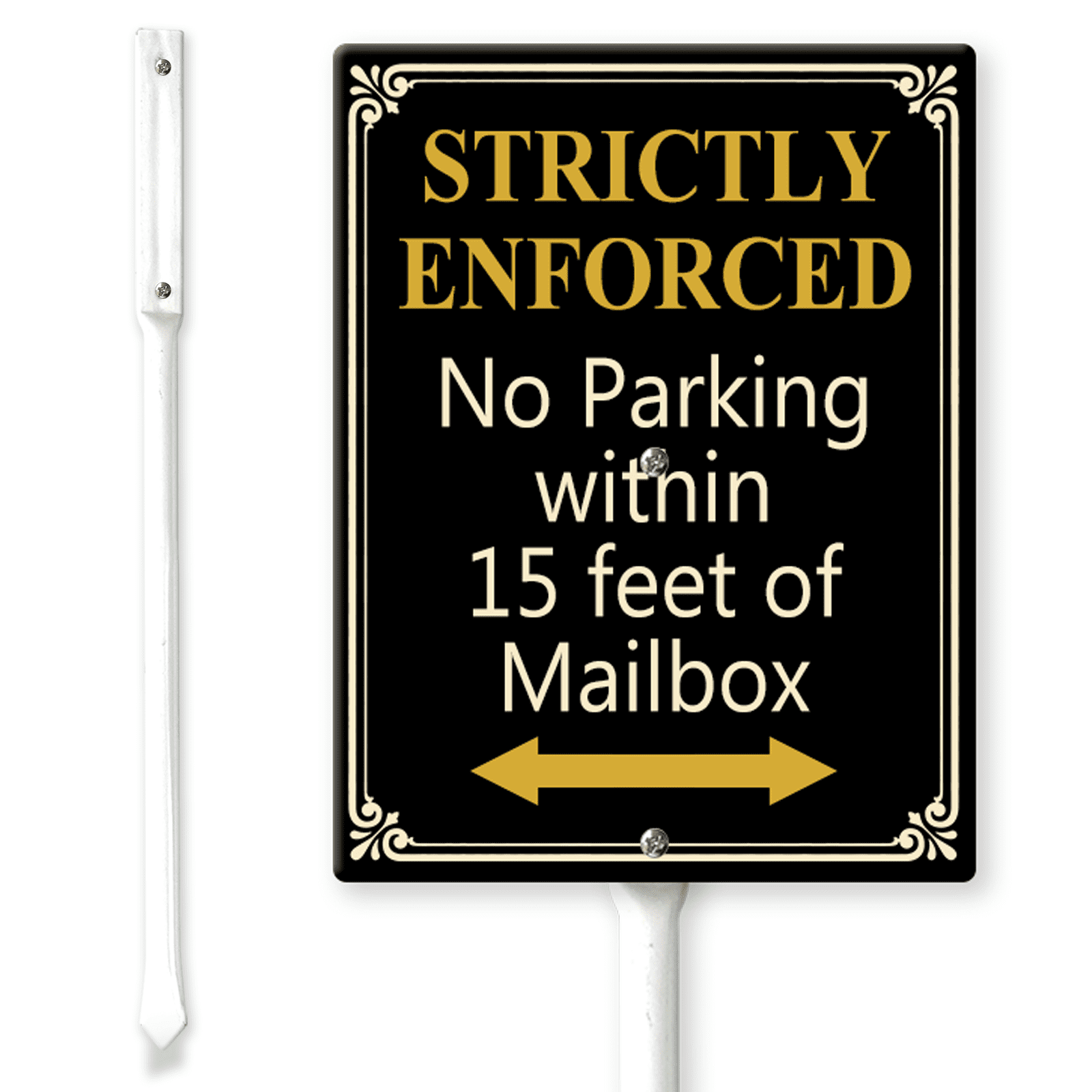 Ymaotrade No Parking 15 Feet of Mailbox Yard Sign with Stakes 8×12in ...
