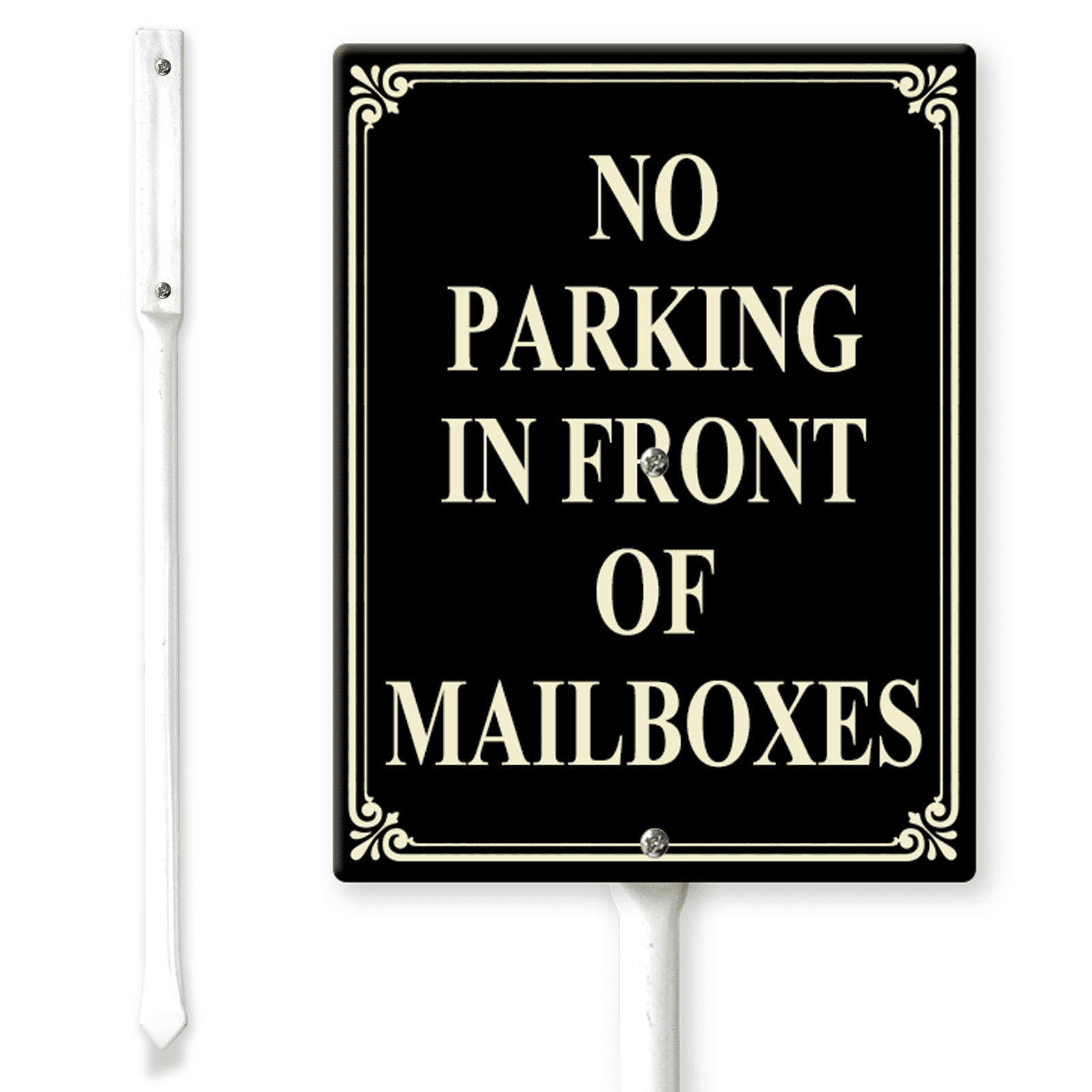 Ymaotrade No Parking Do Not Block Mailbox Yard Sign with Stakes 4.6×6in ...