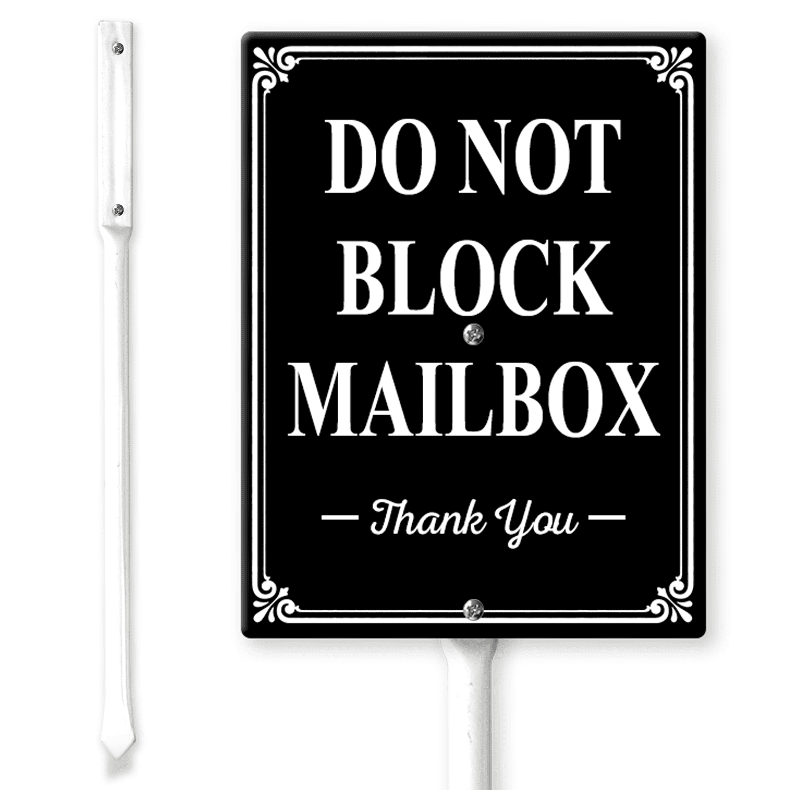 Ymaotrade No Parking Do Not Block Mailbox Yard Sign with Stakes 4.6×6in ...