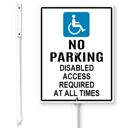 Ymaotrade No Parking Disabled Access Required Yard Sign with Stakes 8× ...