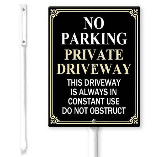 Ymaotrade No Parking Private Driveway Yard Sign with Stakes 4.6×6in ...