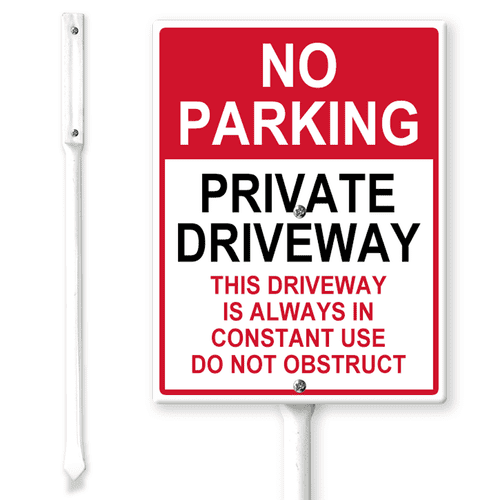 Ymaotrade No Parking Private Driveway Yard Sign with Stakes 8×12in ...