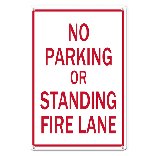 Ymaotrade No Parking or Standing - Fire Lane Aluminium Sign 8×12in ...