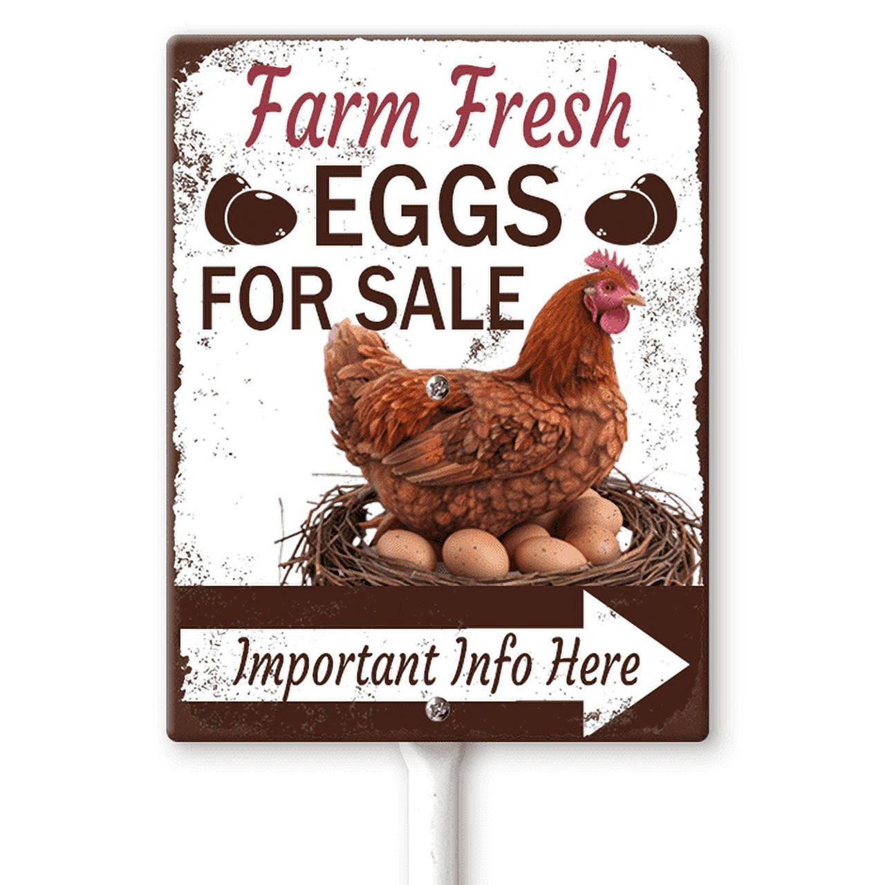 Ymaotrade Personality Farm Fresh Eggs for Sale (Right Arrow) Yard Sign ...