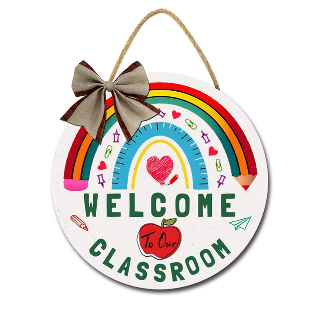Ymaotrade Personalized Wood Back to School Welcome Door Sign Classroom ...