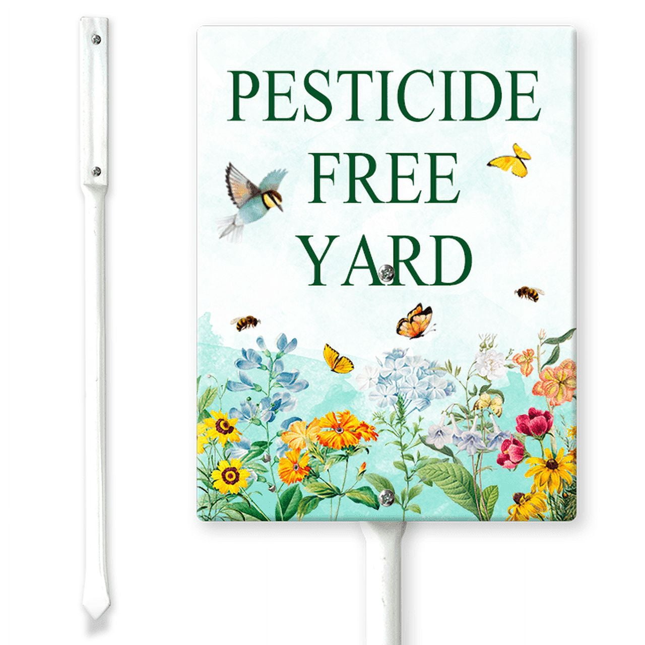 Ymaotrade Pesticide Free Yard Yard Sign with Stakes 4.6×6in Sturdy ...