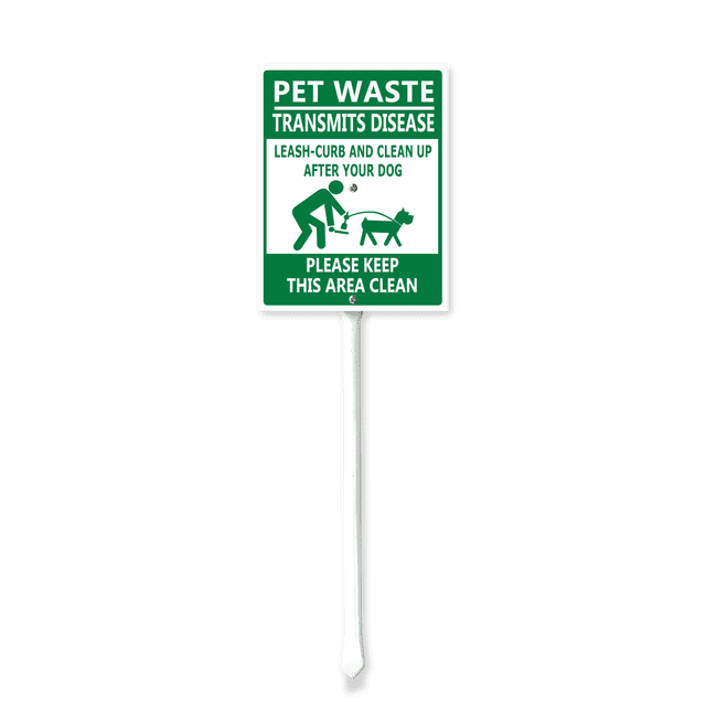 Ymaotrade Pet Waste Transmits Disease - Clean Up After Your Dog Signs ...