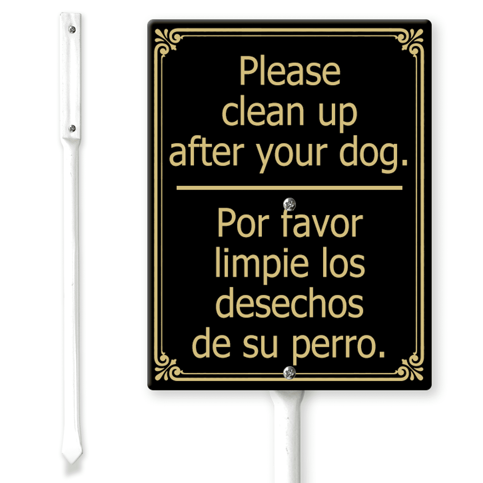 Ymaotrade Please Clean Up After Your Dog Yard Sign with Stakes 8×12in ...