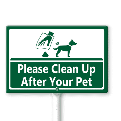 Ymaotrade Please Clean Up After Your Pet Yard Sign with Stakes 12×8in ...